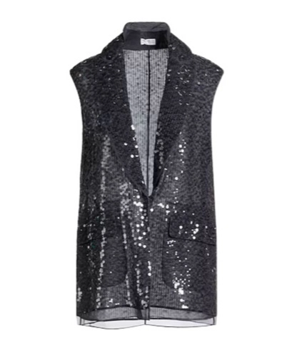 Brunello Cucinelli Sleeveless Sequined Blazer