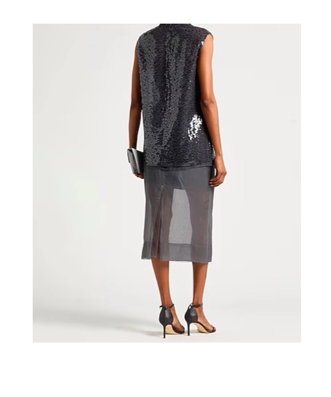 Brunello Cucinelli Sleeveless Sequined Blazer
