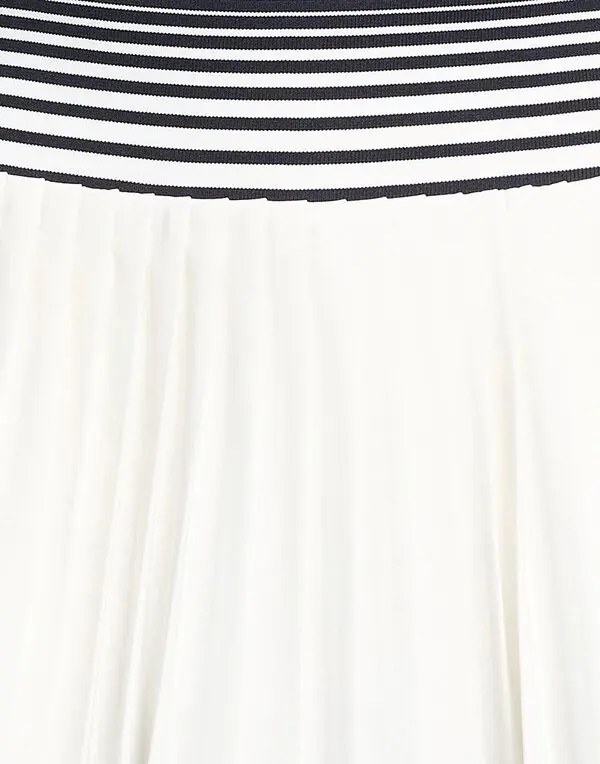 Tory Burch Striped Waist Pleated Skirt