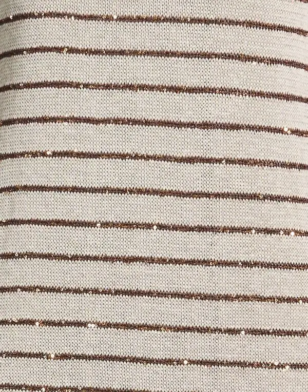 Brunello Cucinelli Sleeveless Sequined Striped Maxi Dress