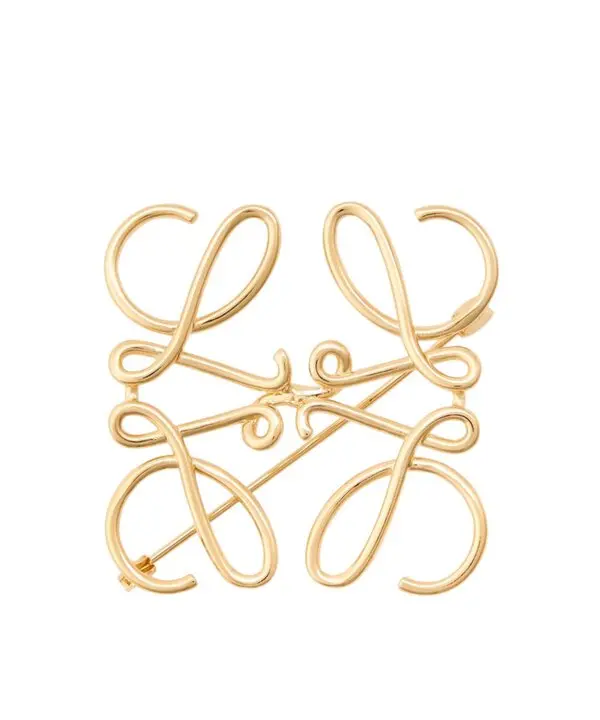 Loewe Anagram Brooch - Yellow