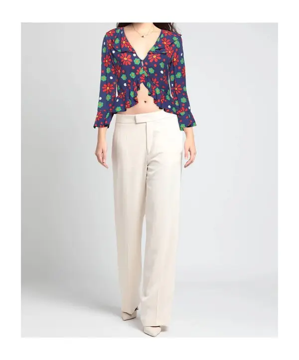 Saint Laurent Floral Print V-neck Blouse