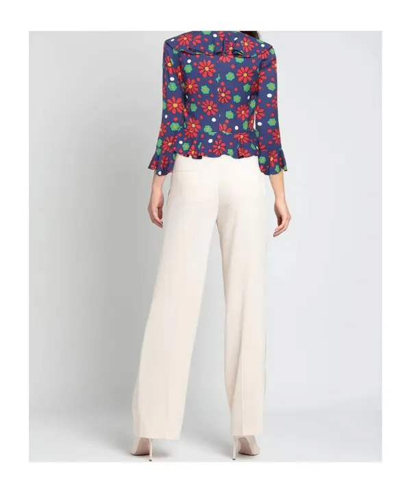 Saint Laurent Floral Print V-neck Blouse