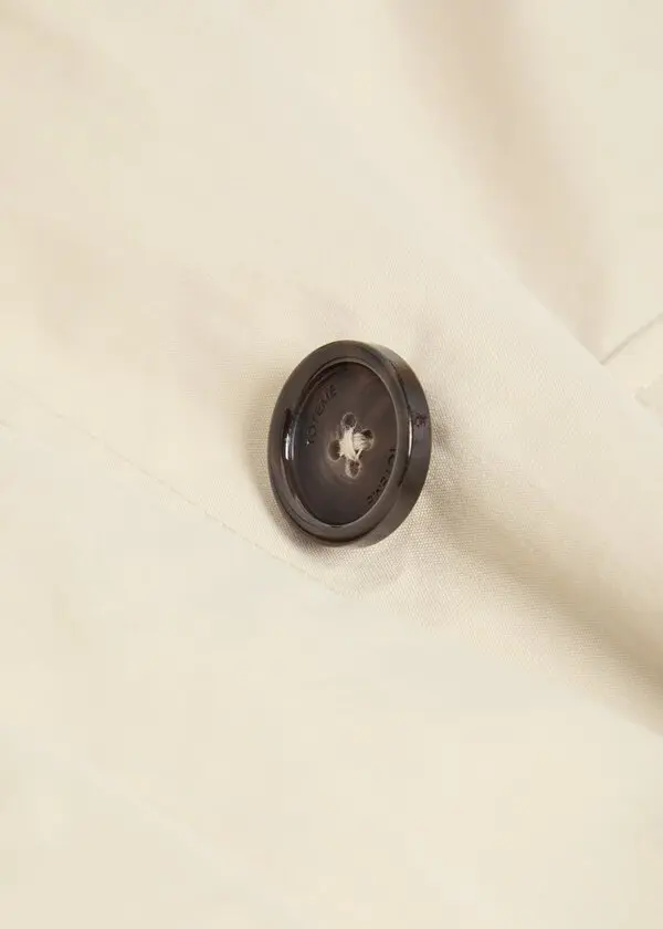TOTEME Cotton-blend Poplin Drawstring Jacket - Nude