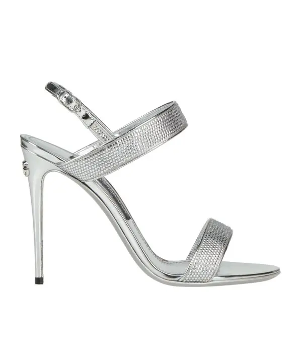 Dolce & Gabbana Metallic Thin Heel Sandals