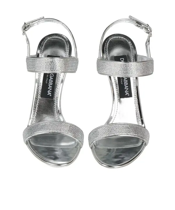 Dolce & Gabbana Metallic Thin Heel Sandals