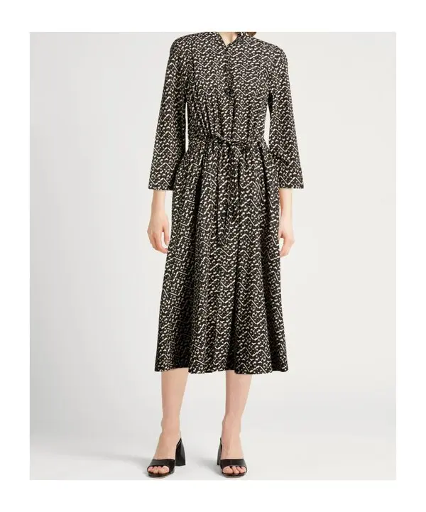 Tory Burch Printed Long-sleeve Dress