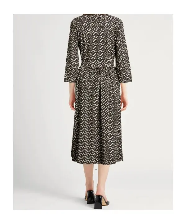 Tory Burch Printed Long-sleeve Dress