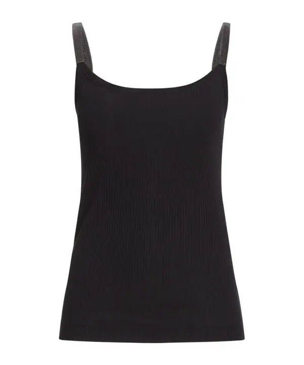 Brunello Cucinelli Ribbed Knit Suspender Belt - Black