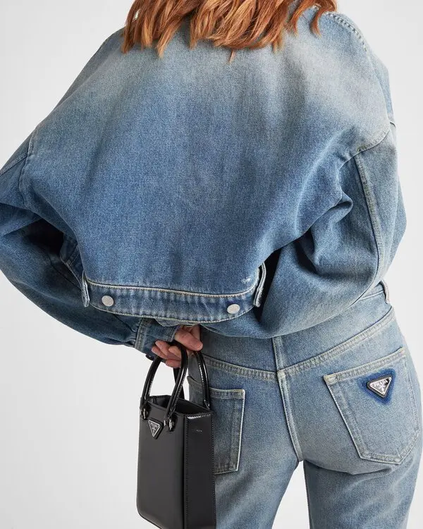 Prada Logo Plaque Mid-rise Straight-leg Jeans