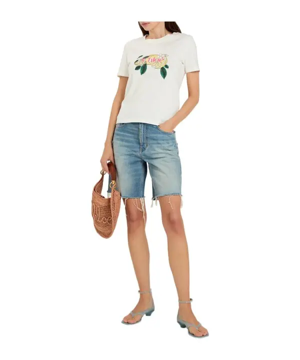 Chloé Minimalist Versatile Solid Color T-shirt