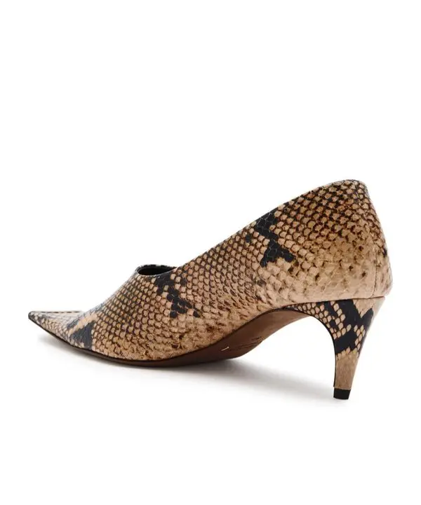Khaite Snake-effect Leather Pumps