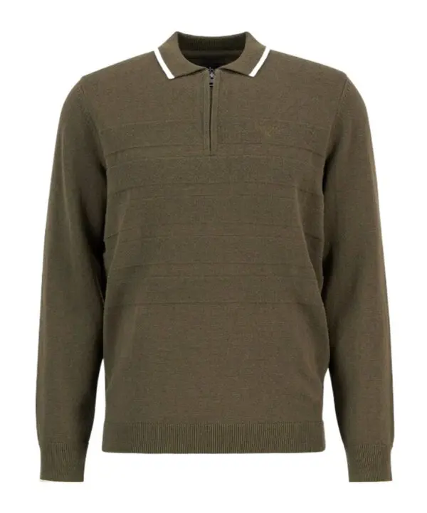 Barbour Long-sleeved Knit Polo Shirt