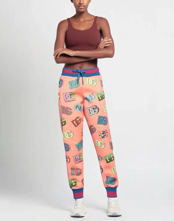 Dolce & Gabbana Printed Drawstring Casual Pants