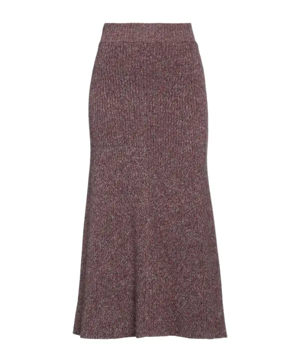 Chloé Ribbed Knit A-line Midi Skirt