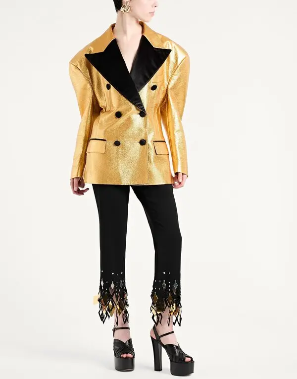 Dolce & Gabbana Double-breasted Metallic Blazer