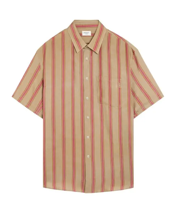 Saint Laurent Striped Satin Shirt