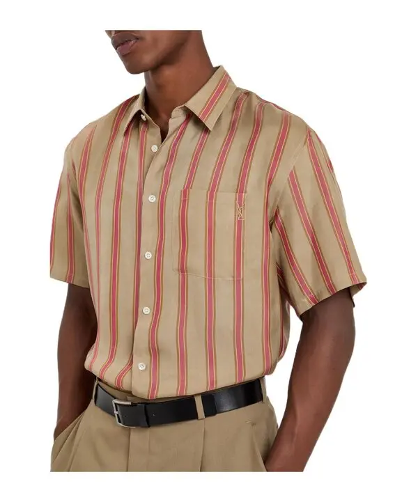 Saint Laurent Striped Satin Shirt