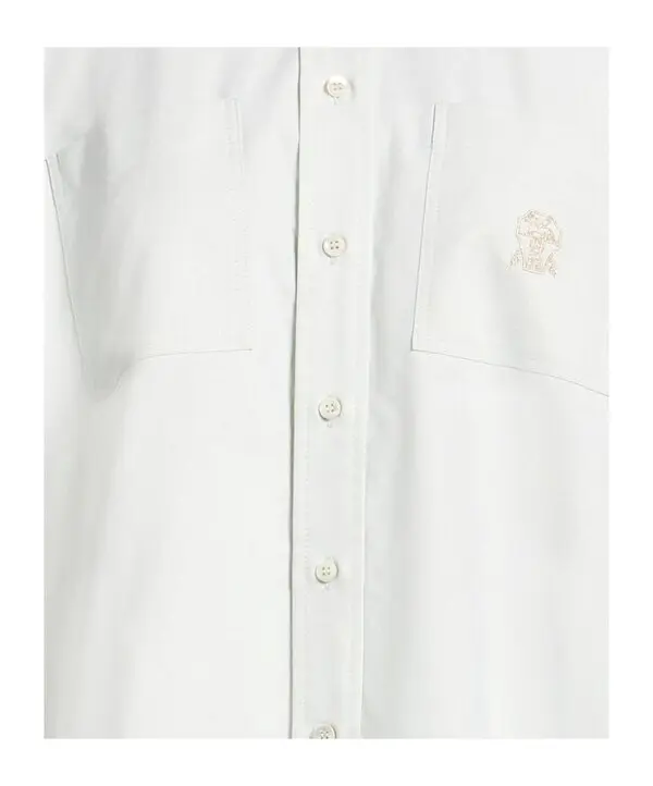 Brunello Cucinelli Minimalist Solid Color Long-sleeve Shirt
