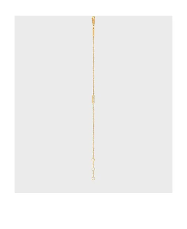 Celine Line Bracelet In Gold And Diamonds