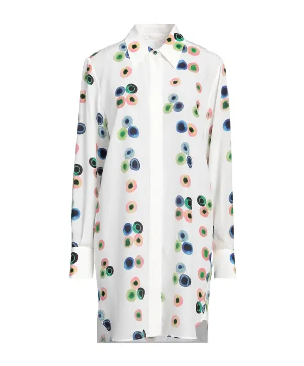 Chloé Long Sleeves Shirt Dress - White
