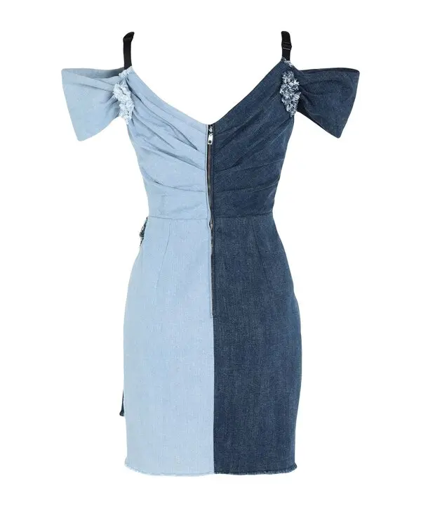 Dolce & Gabbana Two-tone Denim Bodycon Dress