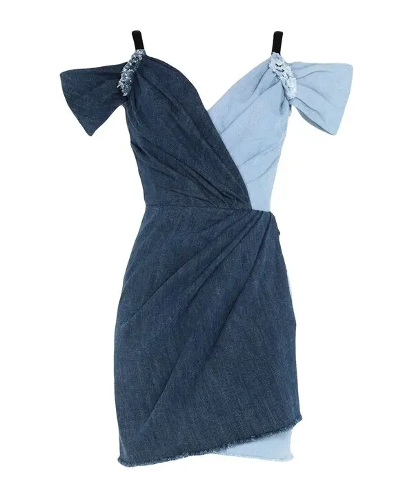 Dolce & Gabbana Two-tone Denim Bodycon Dress