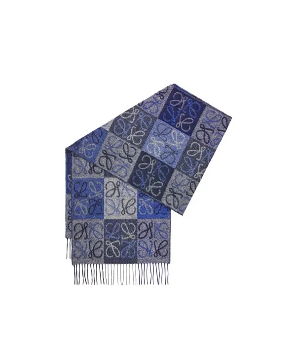 Loewe Anagram Scarf In Wool And Cashmere