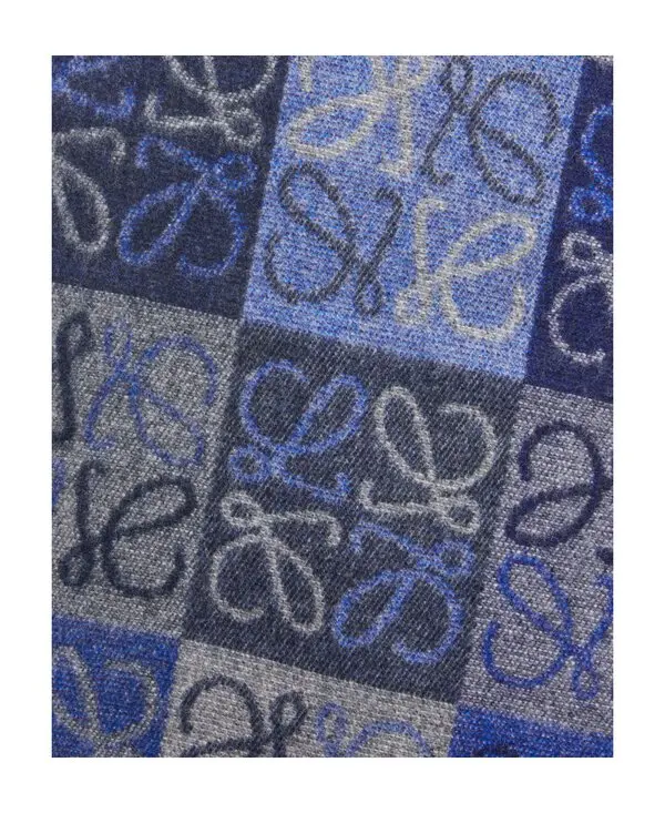 Loewe Anagram Scarf In Wool And Cashmere