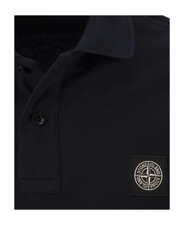 Stone Island Logo Polo Shirt - Blue