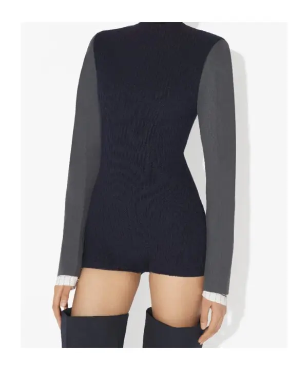 JEAN PAUL GAULTIER Ribbed Mock Neck Bodysuit