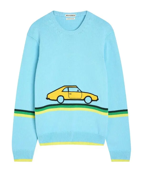 J.W.ANDERSON Car Striped Cotton-knit Jumper