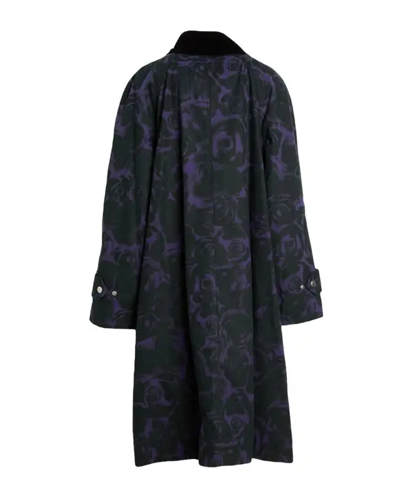 Burberry Floral Print Long Coat