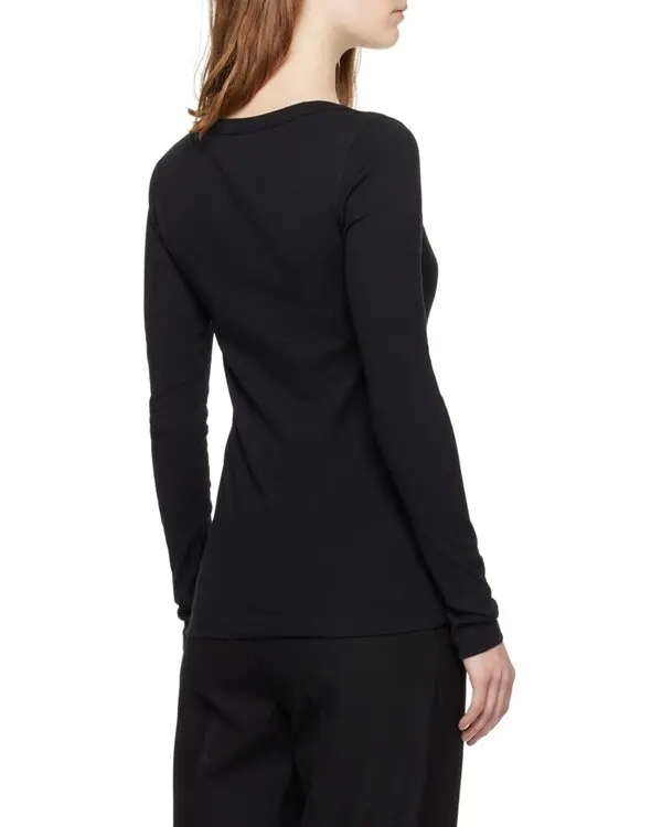 TOTEME Scoop-neck Fine-ribbed Long Sleeve T-shirt