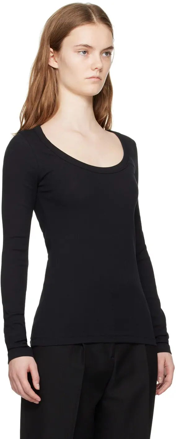TOTEME Scoop-neck Fine-ribbed Long Sleeve T-shirt