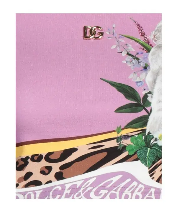 Dolce & Gabbana Cropped T-shirt With Graphic Print