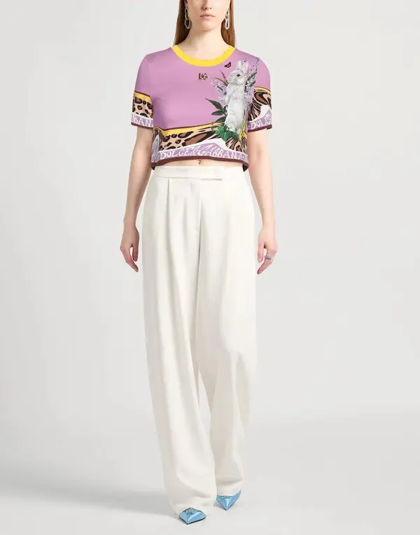 Dolce & Gabbana Cropped T-shirt With Graphic Print