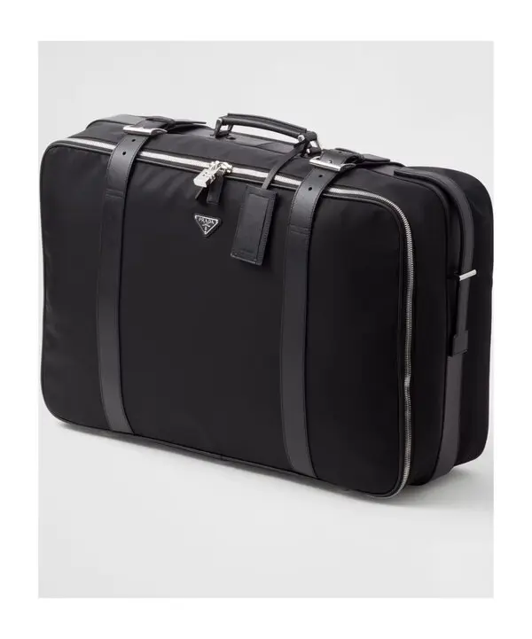 Prada Small Re-nylon And Saffiano Leather Suitcase