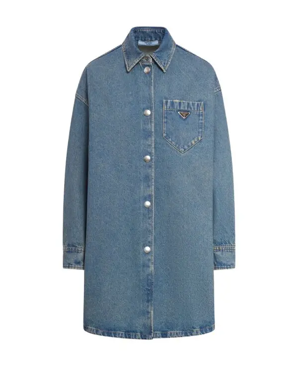 Prada Oversized Organic Denim Shirt