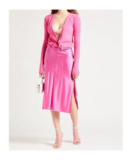 Jacquemus Satin Slit Skirt