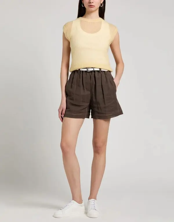 Brunello Cucinelli Solid Color Knitted Sleeveless Top
