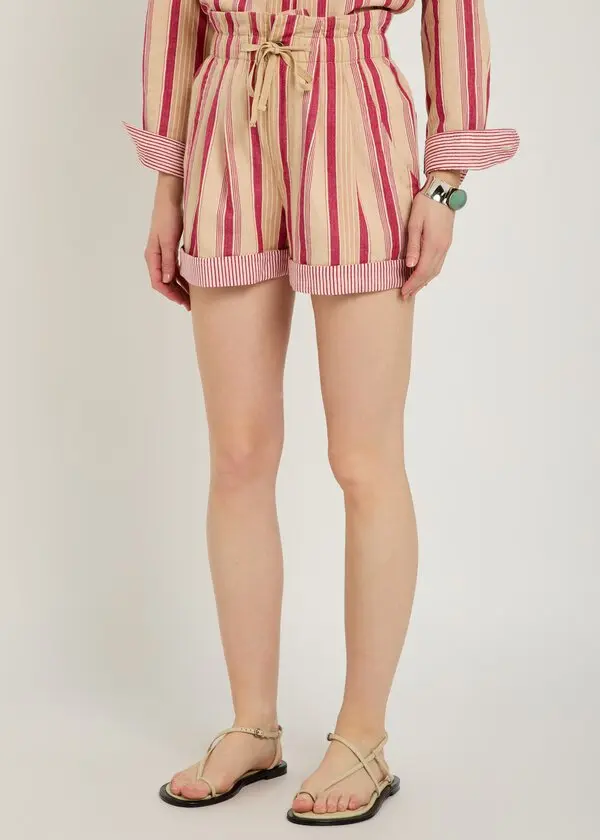Isabel Marant Étoile Striped Cotton Shorts