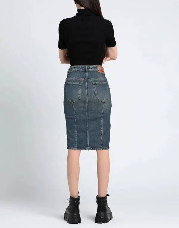 DIESEL® Denim Pencil Skirt With Zip Front