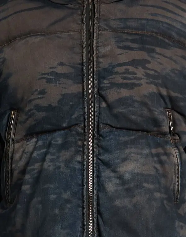 DIESEL® Hooded Padded Denim Jacket