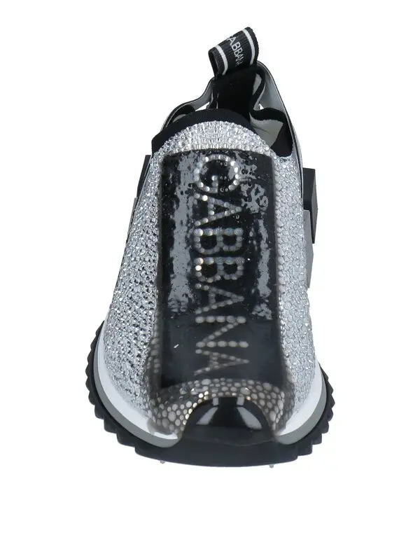 Dolce & Gabbana Two-tone Embellished Slip-on Sneakers