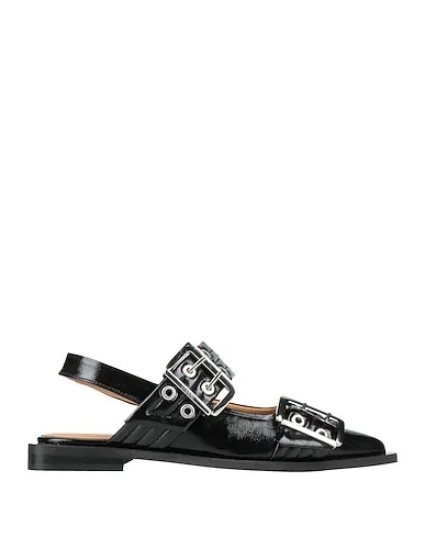 GANNI Pointed-toe Slingback Pumps With Buckle Detailing