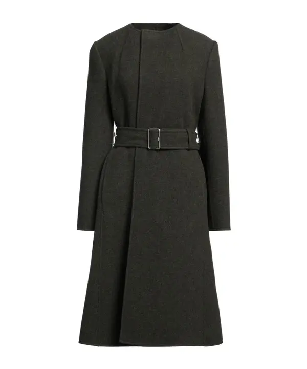 Burberry Solid Color Belted Coat