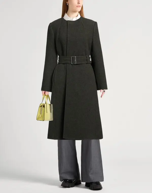 Burberry Solid Color Belted Coat
