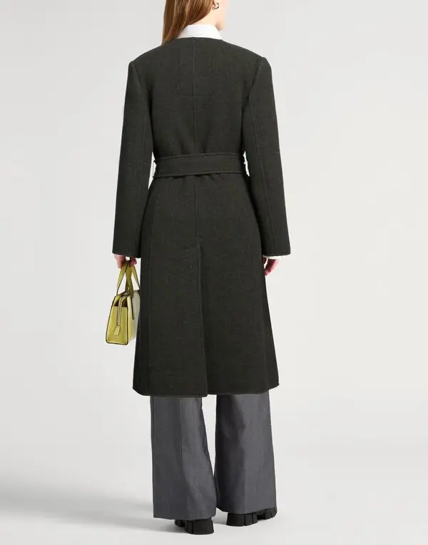 Burberry Solid Color Belted Coat