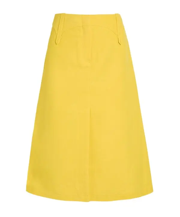 Tory Burch Waxed Canvas Midi Skirt